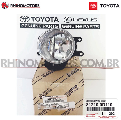 812100D110 - Farol Milha Direito Toyota Corolla, Hilux, Yaris 2016 ...