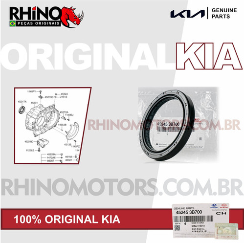 452453B700 - Retentor Lat. Transmissão L/D Santa Fé, Tucson, Sportage ...