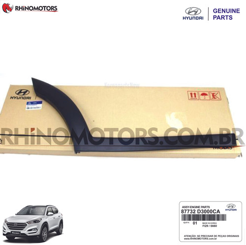 87732D3000CA - Moldura Porta Traseira Direita Hyundai New Tucson 2017/ ...