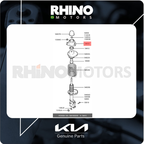 5461002000 - Coxim do amortecedor dianteiro HYUNDAI ATOS 1.0 GASOLINA ...