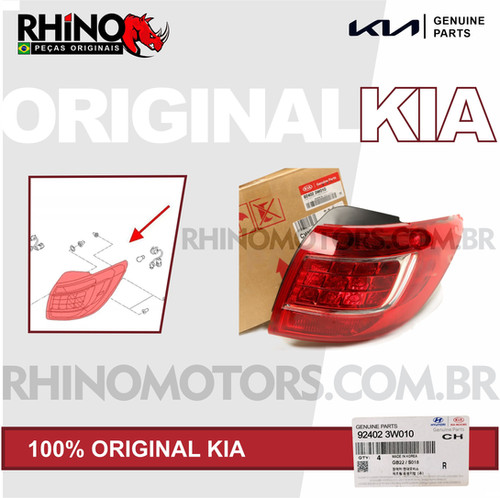 924023W010 - Lanterna Lado Direito Kia Sportage 2012 / 2016 | Rhino Motors