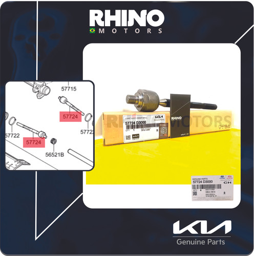 57724D3000 Barra Axial Direção Kia Sportage 2016/2018 Hyundai Tucson ...