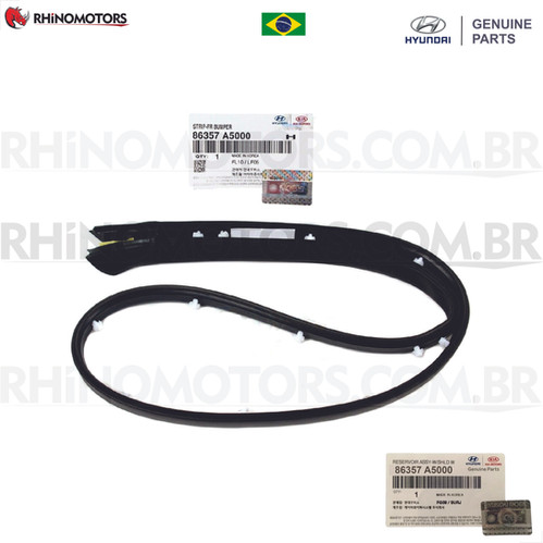 86357A5000 - Borracha Grade Frontal Hyundai I30/ELANTRA 2013 A 2016 ...