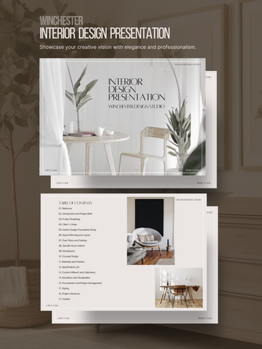 THE WINCHESTER | Interior Design Presentation | Architecture Templates