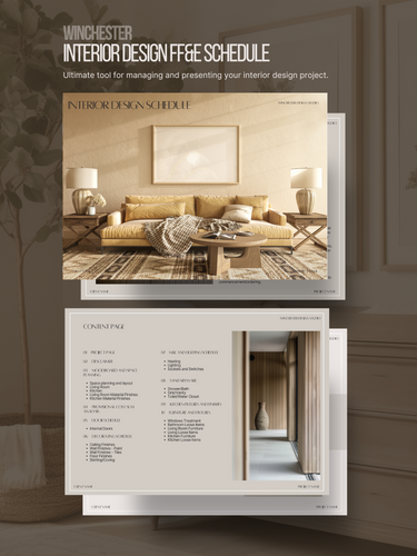 THE WINCHESTER | Interior Design FF&E Schedule | Architecture Templates
