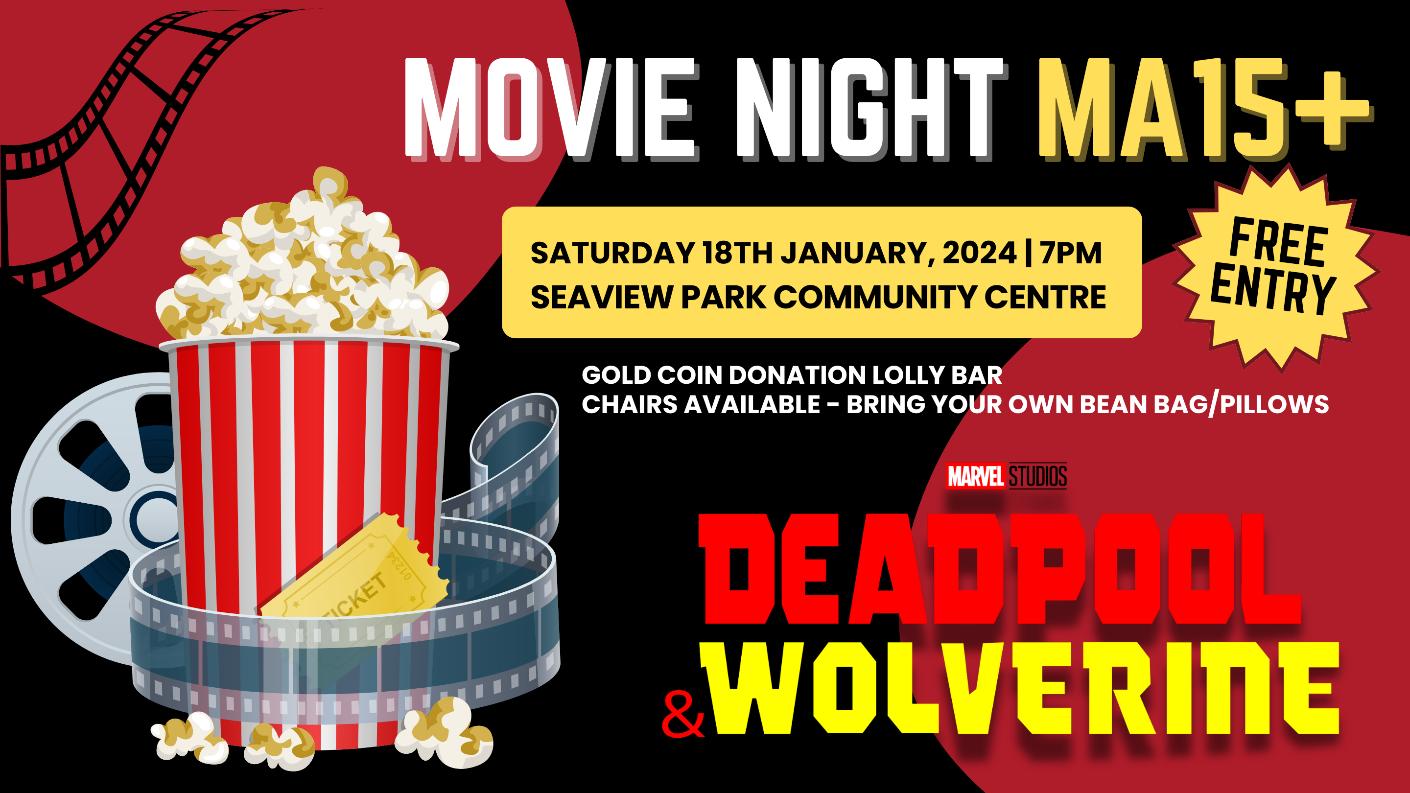 MOVIE NIGHT - Deadpool & Wolverine MA15+ | Lancelin Chamber