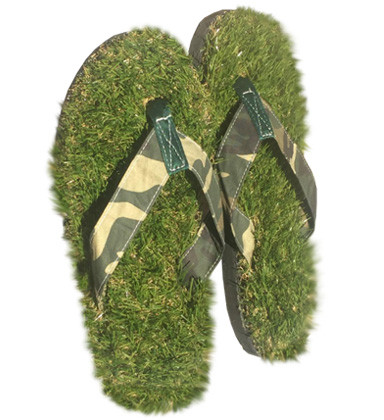 Camo / Green Grass Grass Flip Flops | grass-flip-flops