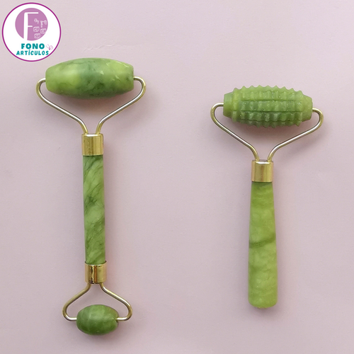 Rodillo Facial de Jade (rodillo doble) | FonoArtículos