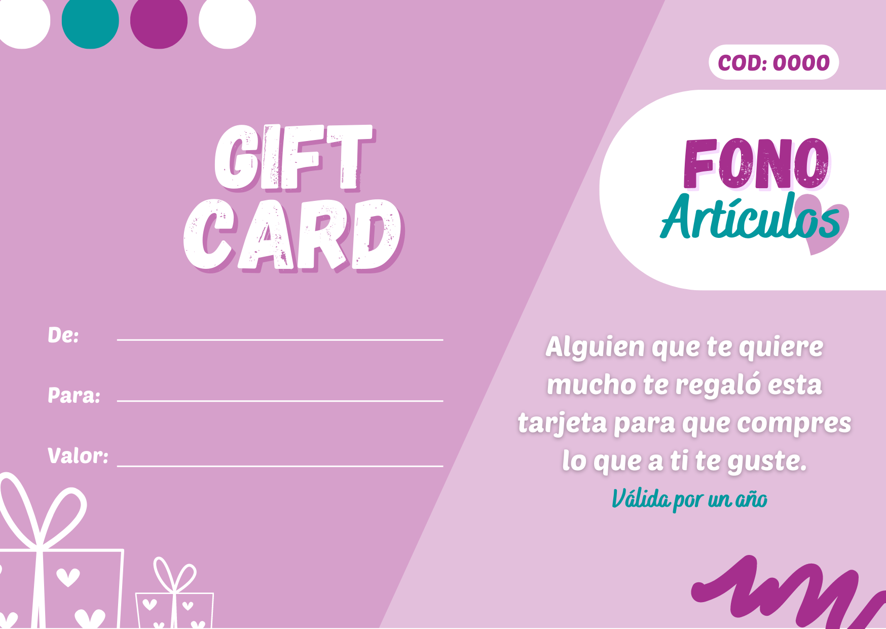 GIFT CARD | FonoArtículos