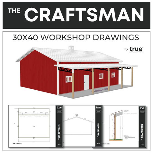 The Craftsman - 30x40 | Post Frame Designs