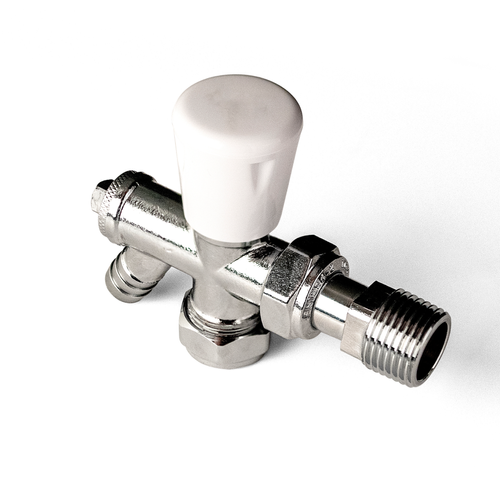Manual Radiator Valve with Drain-Off Angled | KeyPlumb