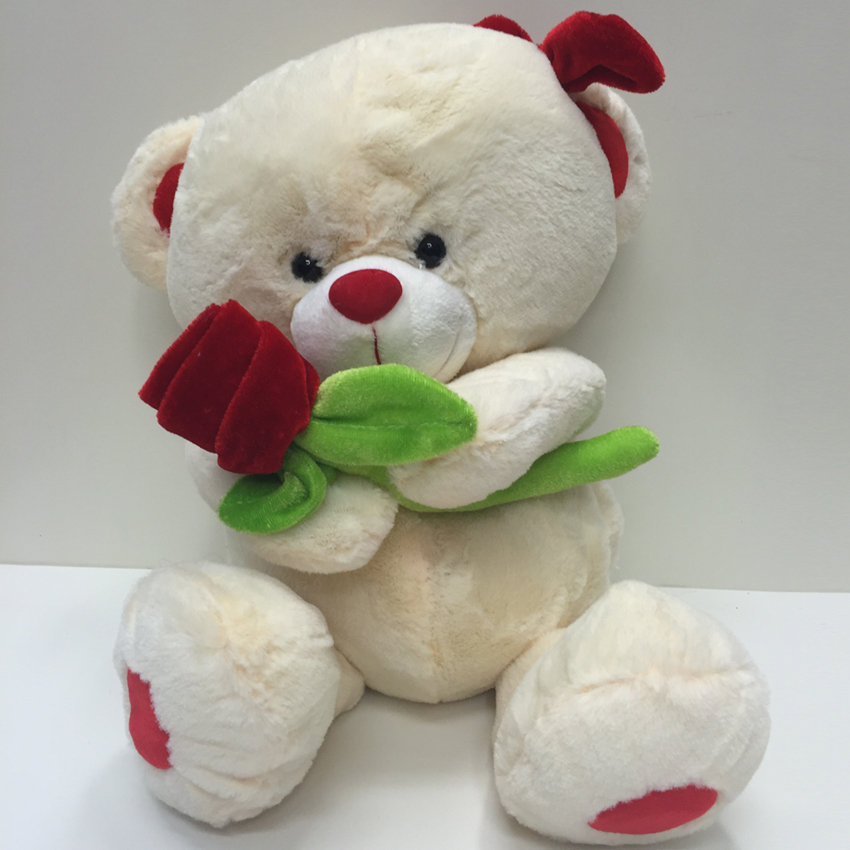 OSO CON ROSA 30CM | floristeriafiorebuin