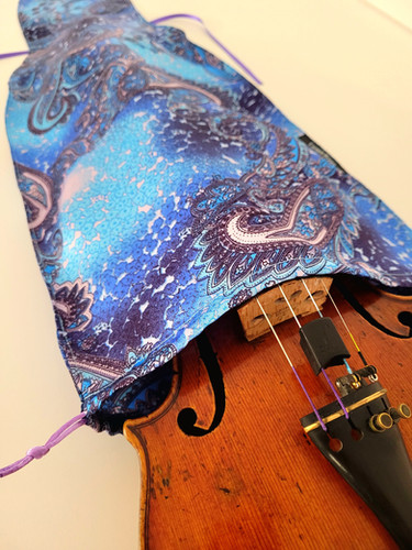 Viola Bag Mauve & Blue Paisley | Carmen Bruna