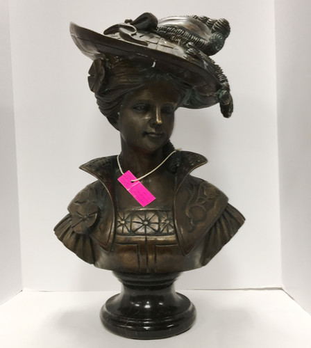 VICTORIAN LADY BRONZE BUST | website