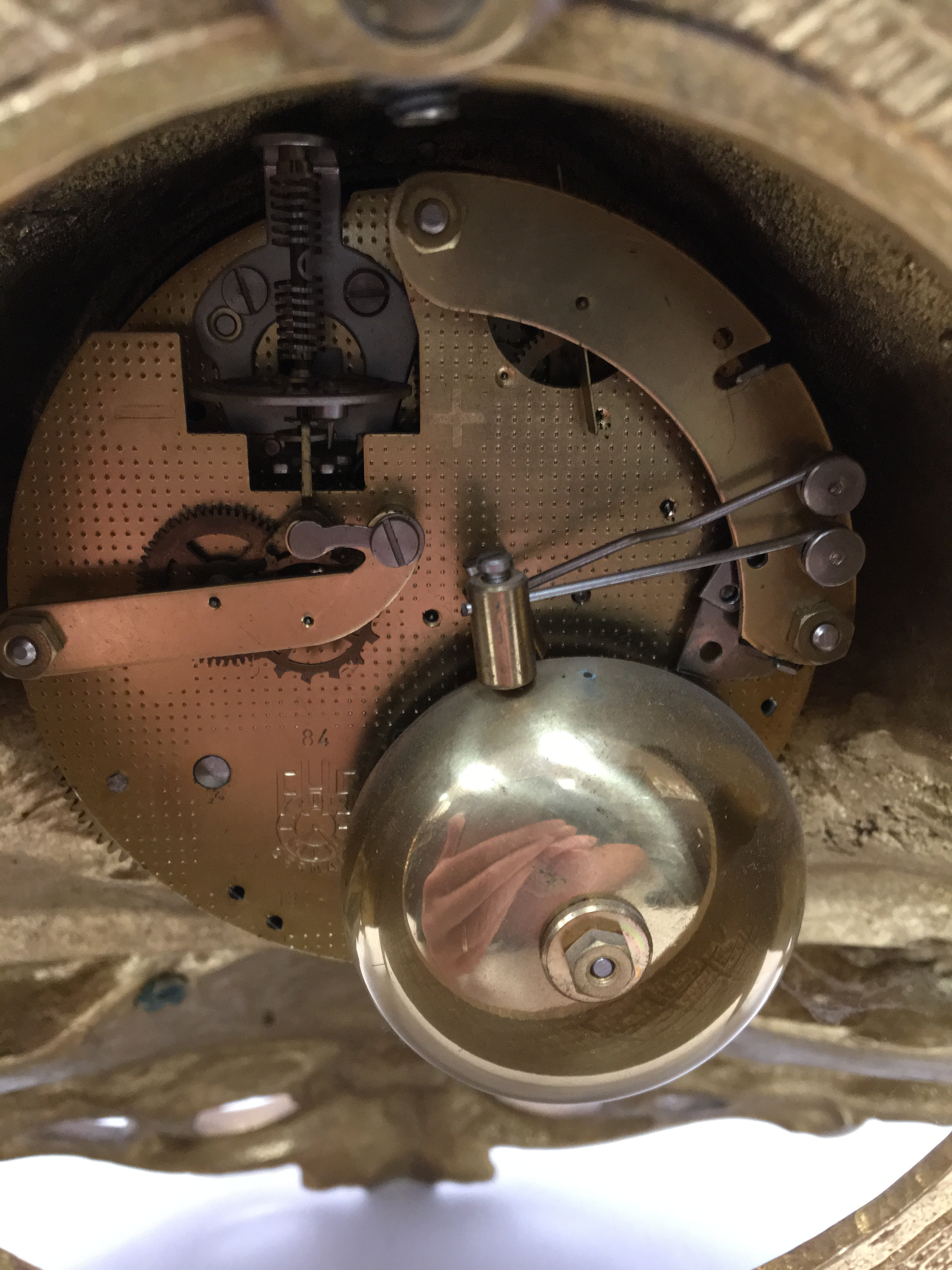 IMPERIAL ORNATE SOLID BRASS FIGURAL CLOCK - FRANZ HERMLE MOVEMENT ...