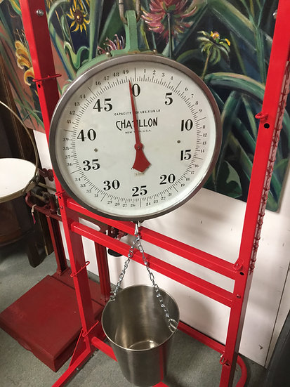 THREE VINTAGE CHATILLON HANGING SCALES | website