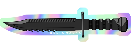 HOLO KNIFE (REVERSE) Sticker | DELTA MAGNA