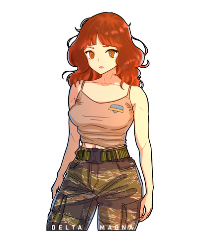 MOTHER BASE WAIFU Sticker | DELTA MAGNA