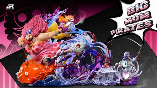 GTR Studio - One Piece - Charlotte Flampe & Brulee GK Resin Statues ...