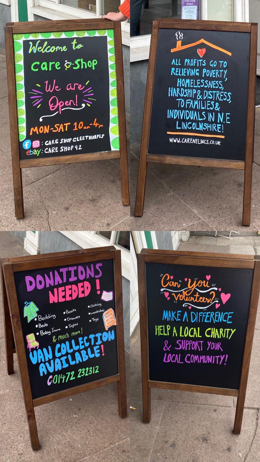 Check Out Our New Chalkboards Over at the CARE Shop