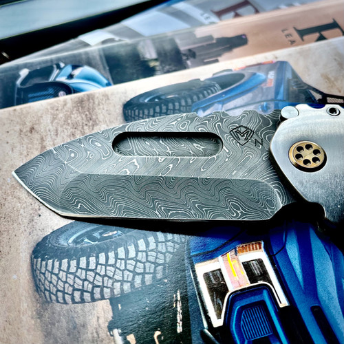Medford Knives Grenade Praetorian Ti - Chad Nichols Damascus, Frag "Ti ...