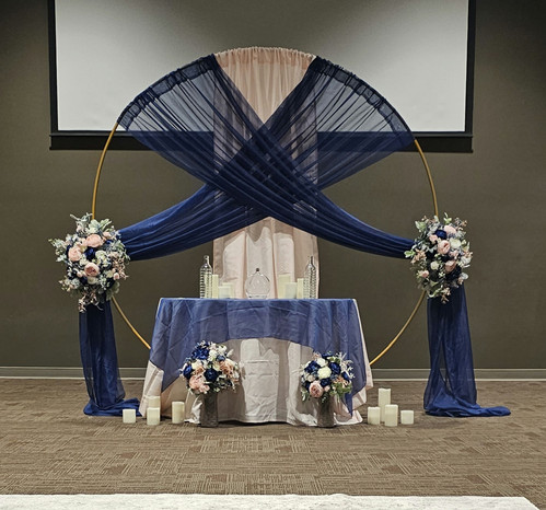 Hoop backdrop with "x" design-choose color | The Wedding Sisters