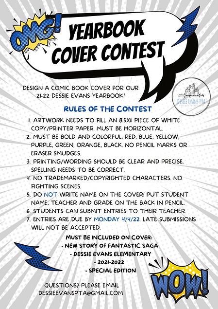 YEARBOOK COVER CONTEST | Dessie Evans PTA