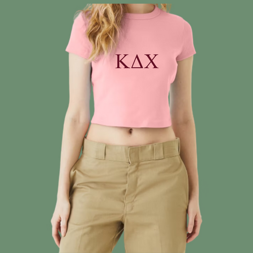 KDChi Greek Letters Crop Top | Liberada Designs
