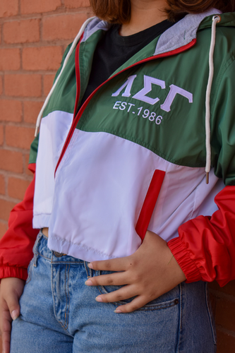 Lambda Sigma Gamma Color Block Windbreaker Liberada Designs
