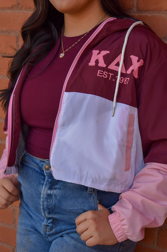 Kappa Delta Chi Color Block Windbreaker | Liberada Designs