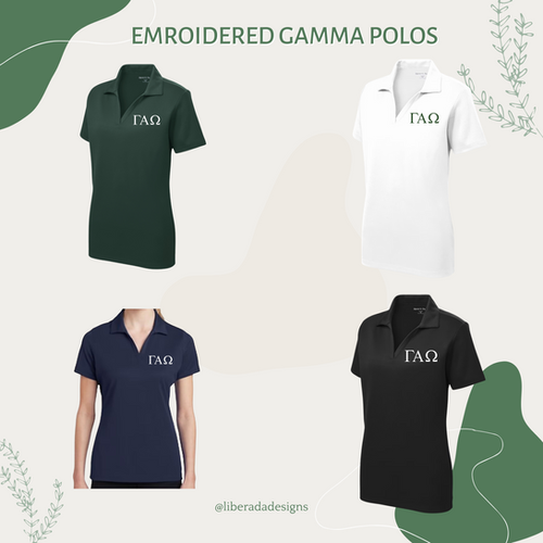 Gamma - Greek Letters Polo | Liberada Designs