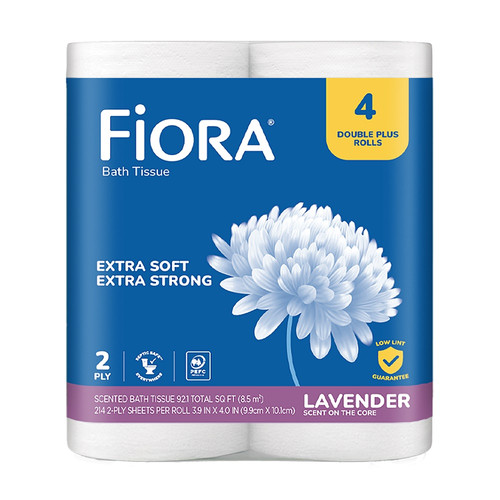 Fiora Bath Tissue Lavanda – 4 Rollos Double Plus | La Morenita Plus