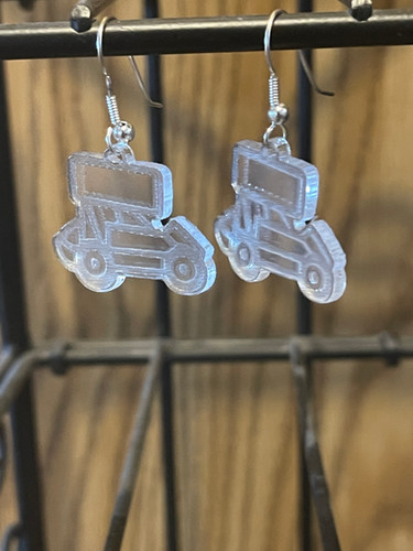 New - Sprint Car Earrings - (1" Acrylic) | CustomRaceStuff