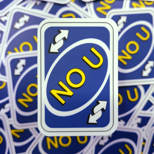 No U Reverse Card | Arthurbutus Designs