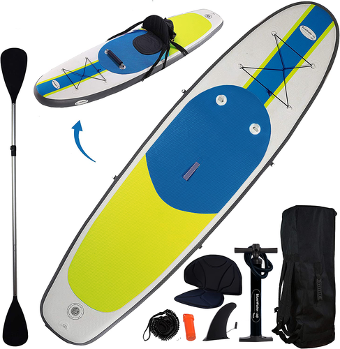 The Crossover 10' Stand Up Inflatable Paddleboard and Kayak Set | Blue ...