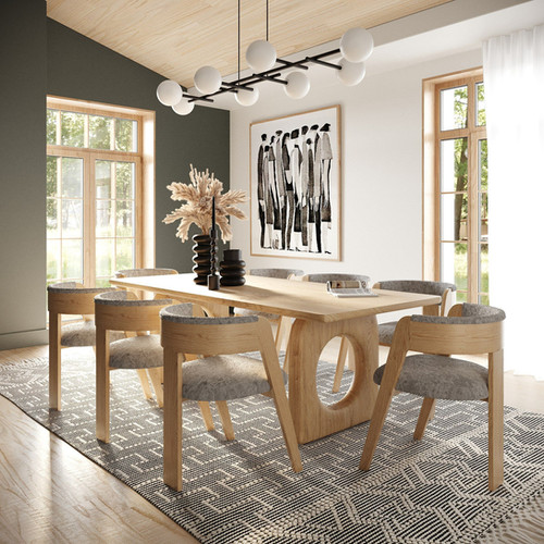 Modrest Washington - Modern Natural Oak Rectangular Dining Table ...
