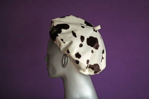 Cow Print Beret | Hojo Hattery