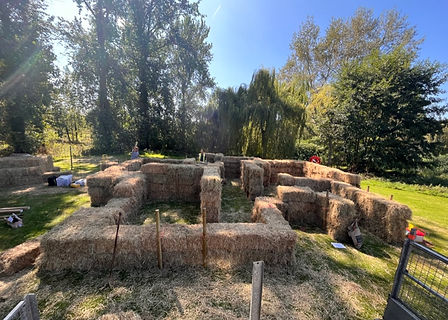 strawbale maze