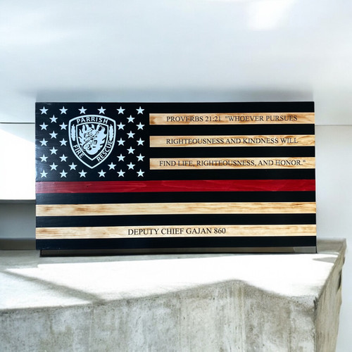 Custom worded American Flag | Richard's Laser Crea