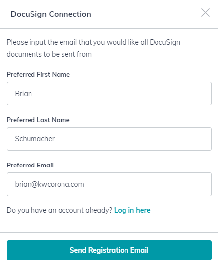 DOCUSIGN SETUP | KW Corona Support DOCUSIGN SETUP | KW Corona Support