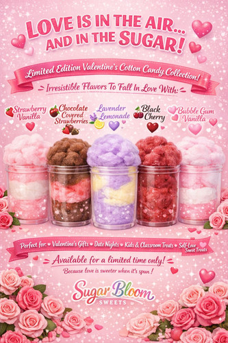 Valentine’s Cotton Candy by Sugar Bloom Sweet Shop | Soul and Story