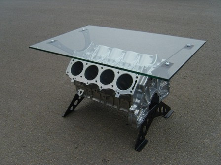 MotorCaves© Authentic V8 Engine Block Table | arlttmc