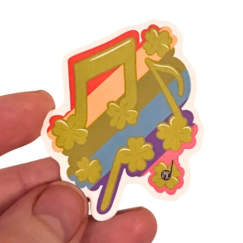 Limited Edition "Music Note Shamrock" Sticker | IMC Website