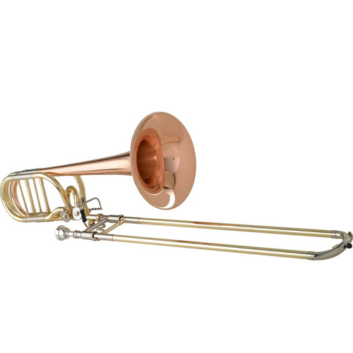 Getzen 1052FDR Bass Trombone Outfit w/Dual Inline Rotors & Goldbrass ...