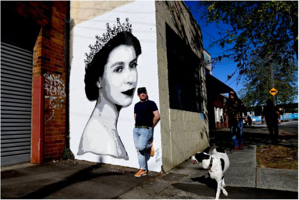 Stuart Sale and The Queen Mural