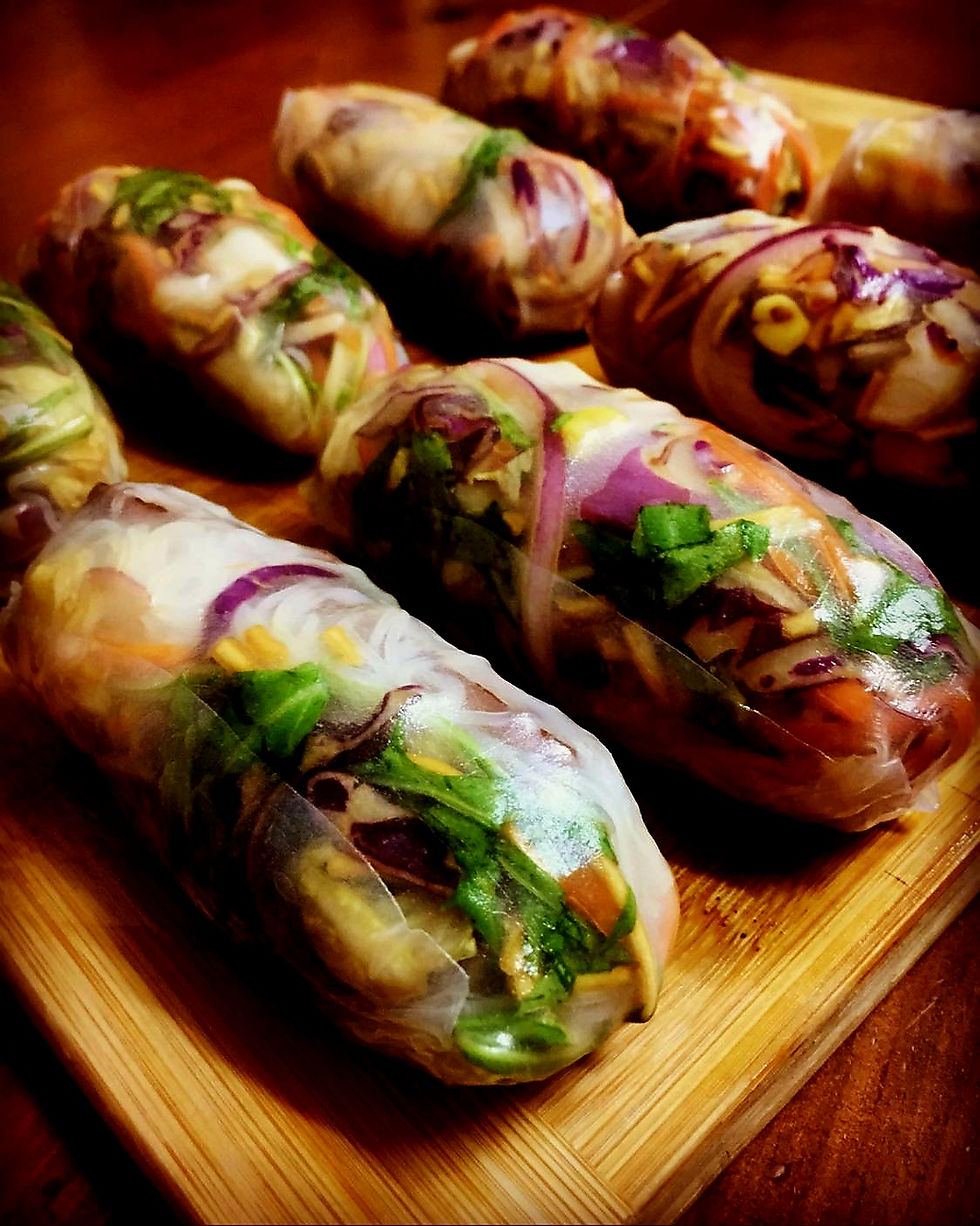 Teriyaki Tofu Rice-paper Rolls