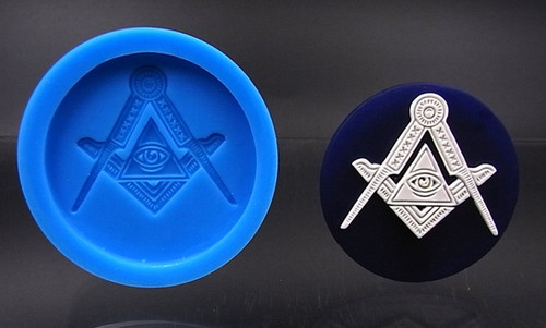 Handmade Masonic Symbol Silicone Cameo Mold | K.F. Cameo Workshop