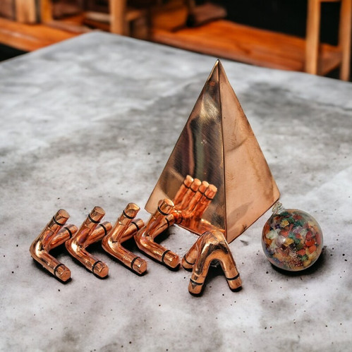 19 X 17 millimeter outer diameter Nubian Copper Pyramid connector kit ...