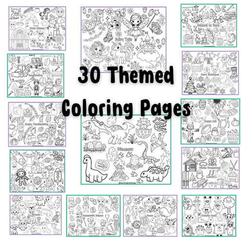 30 Themed Coloring Pages | Teaching Tots Things
