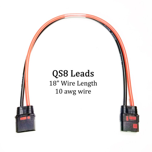 QS8 Male to QS8 Female Lead 10 awg | Radio Control Power